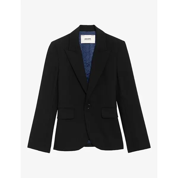 Zadig&Voltaire Vavy Rhinestone-embellished Woven Blazer - Black
