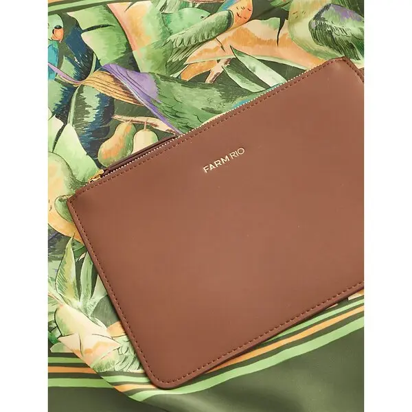 Farm Rio Nature Medium Scarf Satin Shoulder Bag