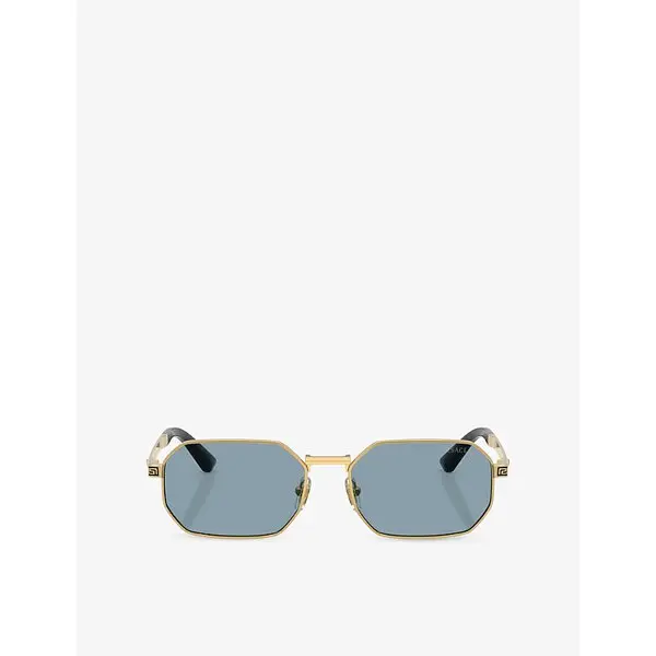 Versace Ve2297 Irregular-frame Metal Sunglasses - Gold