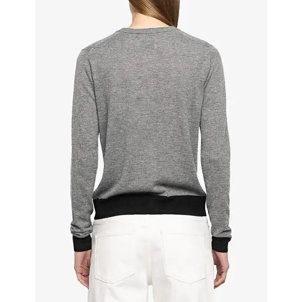 Zadig&Voltaire Missya Logo-embroidered Cashmere Cardigan - Medium Grey