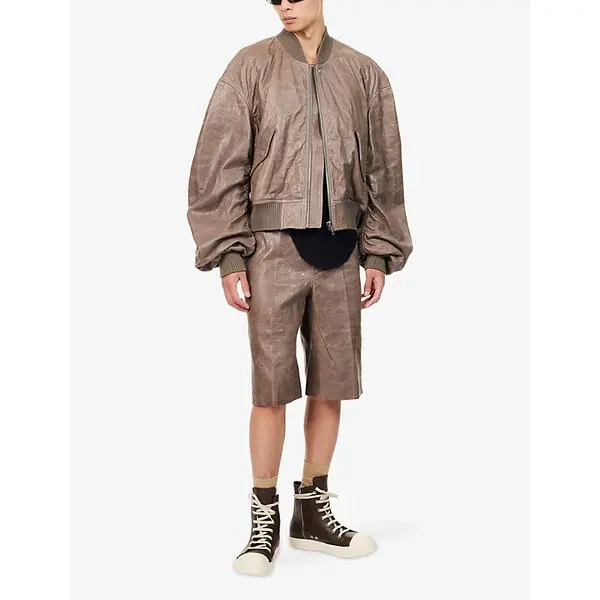 Rick Owens Leather Work Shorts