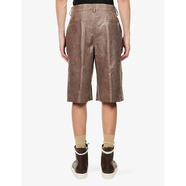 Rick Owens Leather Work Shorts