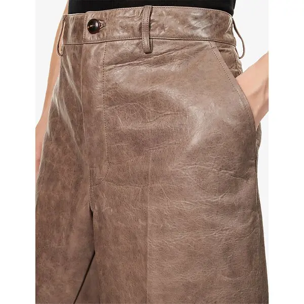 Rick Owens Leather Work Shorts