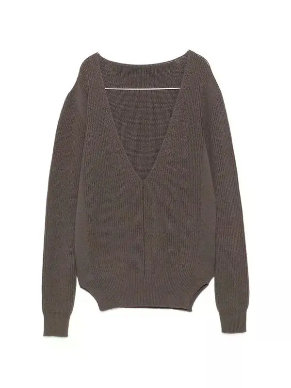 Rick Owens V-neck Ribbed-knit Sweater