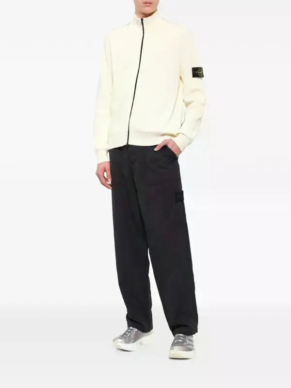 Stone Island Ribbed Zip-up Cardigan