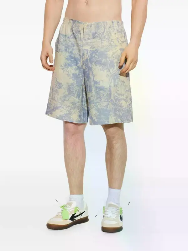 Off-White City Nature Linen Bowling Shorts