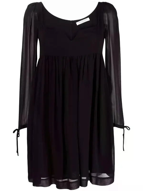 Philosophy Di Lorenzo Serafini Pleated Chiffon Minidress - Black