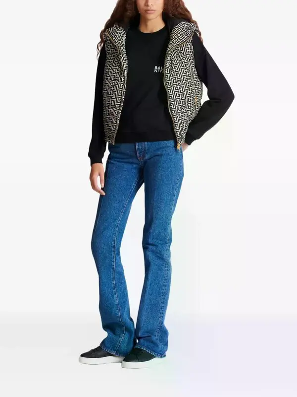 Balmain Logo-detail Cotton Sweatshirt