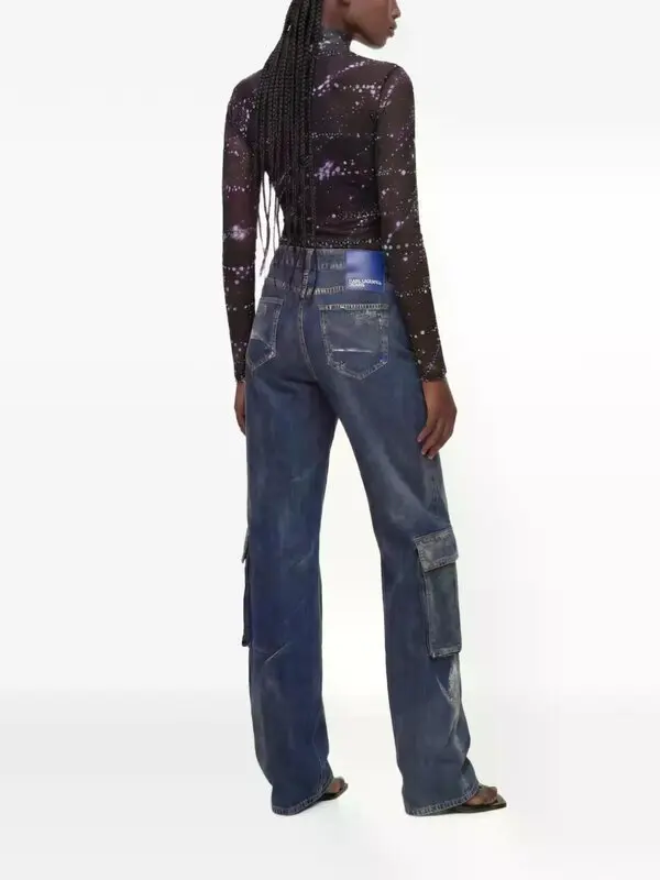 Karl Lagerfeld Coated Cargo Pants
