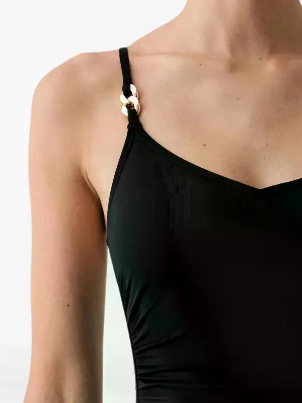Michael Kors Chain-link Gathered Swimsuit