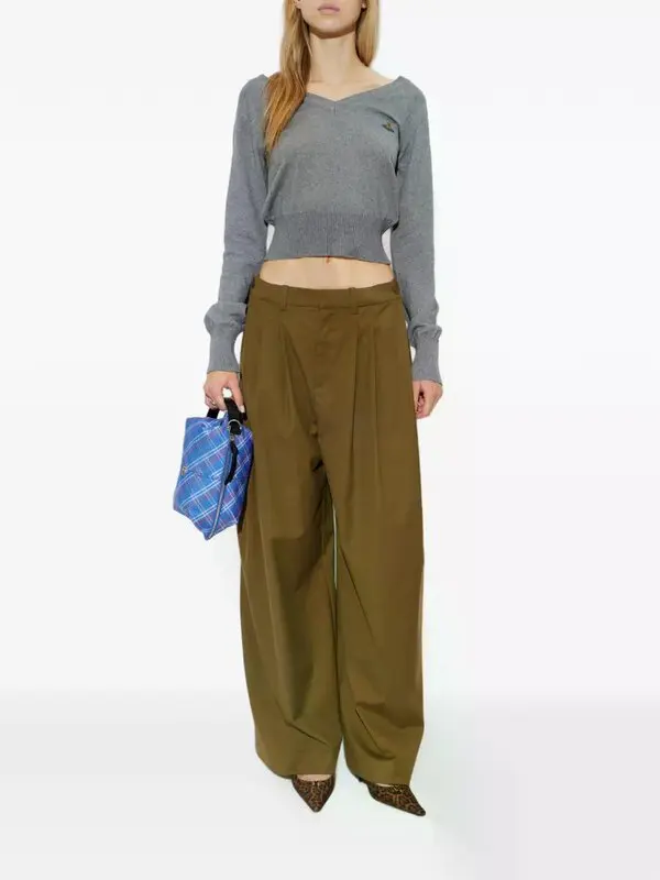 VIVIENNE WESTWOOD Beatrice V-neck Sweater - Grey