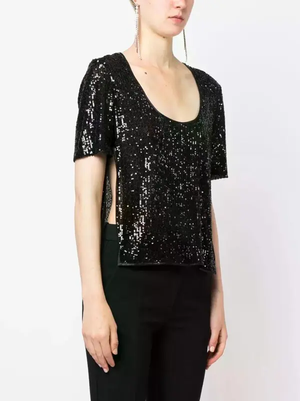 TOM FORD Sequin Short-sleeve Top