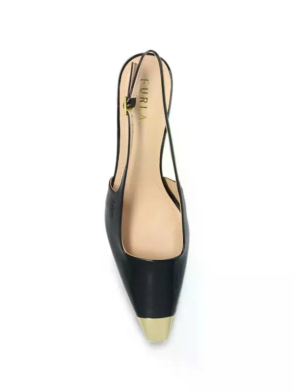 Furla Metal-cap-toe Slingback Pumps