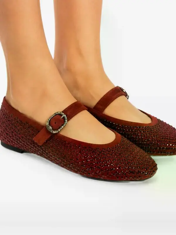 Kurt Geiger Mayfair Ballet Flats Wine - Red