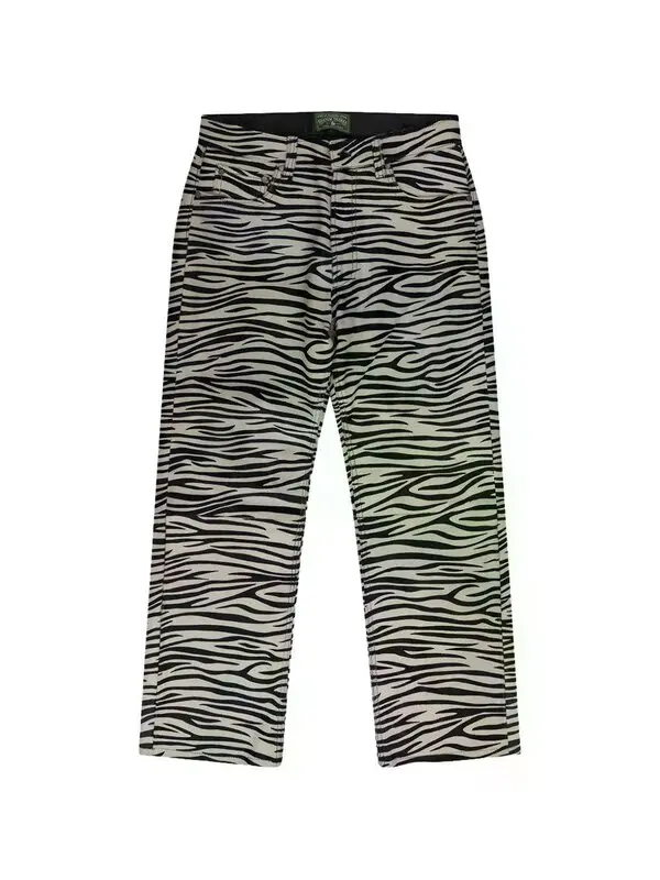 DENIM TEARS Zebra-pattern Straight Trousers - Neutrals
