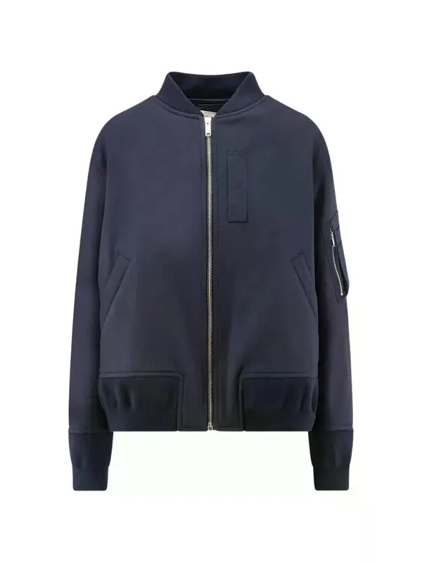 SEMICOUTURE Ariella Pleat-detail Zip-up Jacket - Blue