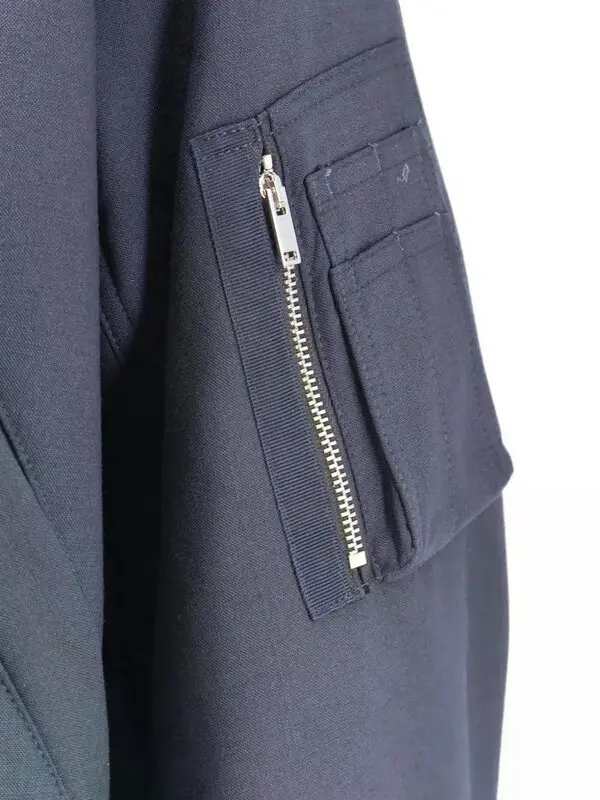 SEMICOUTURE Ariella Pleat-detail Zip-up Jacket