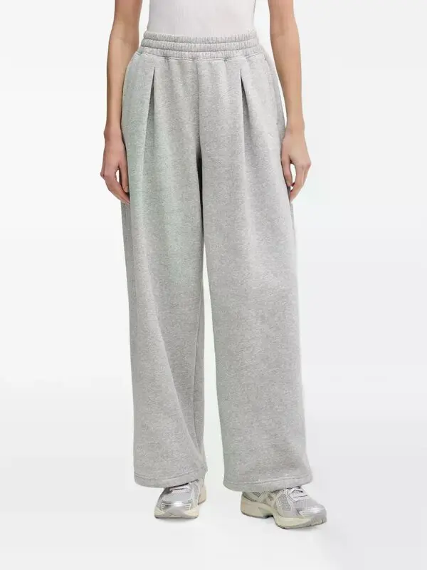 Under Armour Rival Fleece Script Pleated Wide-leg Track Pants - Grey