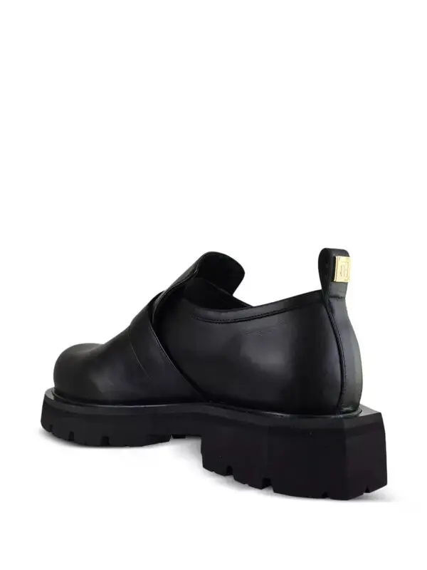 Balmain Anthem Loafers In Glazed Leather