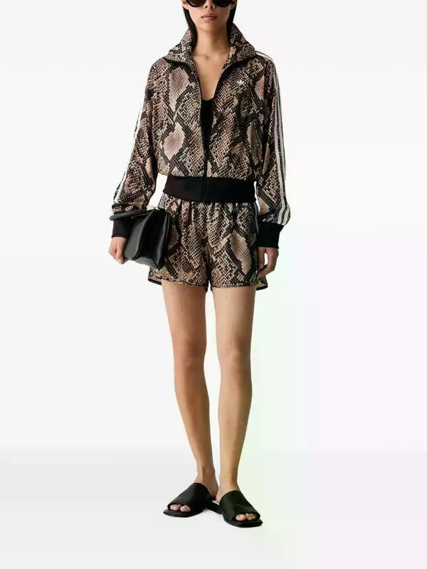 Adidas Satin Snake-print Firebird Track Jacket