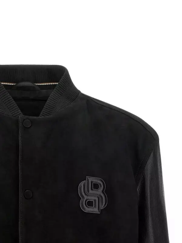 BOSS Monogram-patch Bomber Jacket