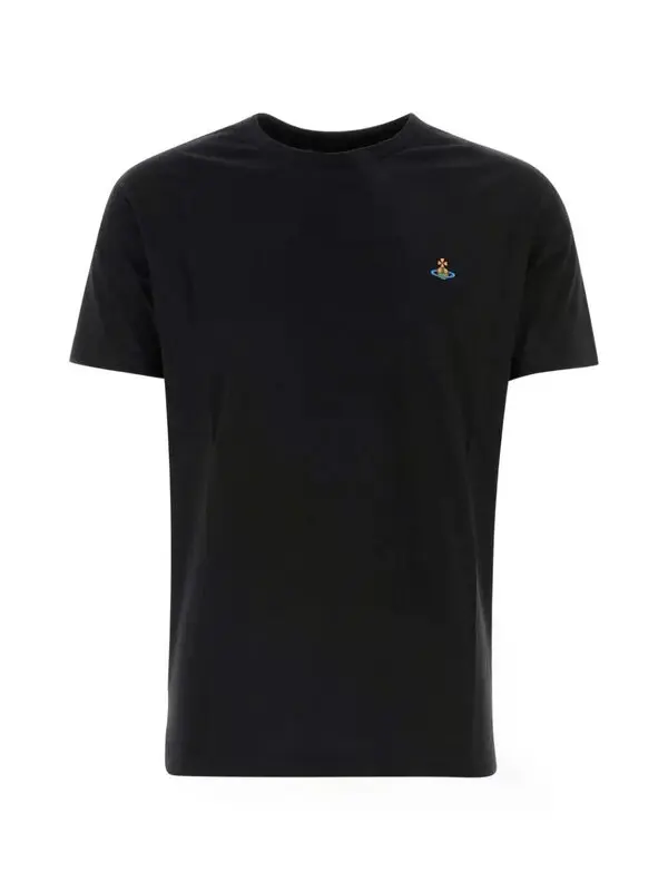 VIVIENNE WESTWOOD Orb-embroidered T-shirt - Black