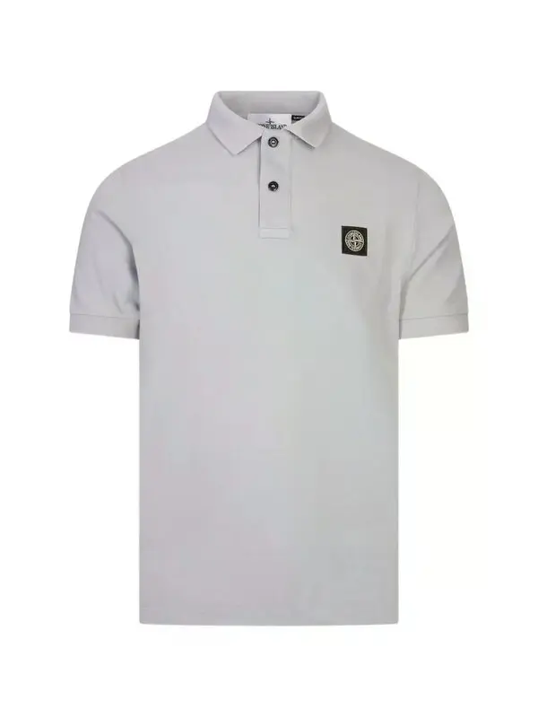 Stone Island Logo-patch Polo Shirt - Grey