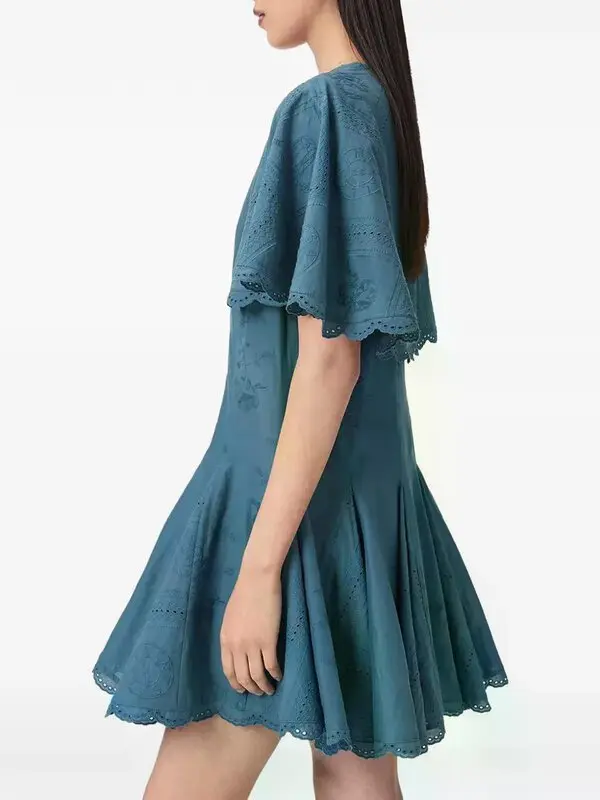 ALLSAINTS Corla Slim-fit Mini Dress With Cape Sleeves