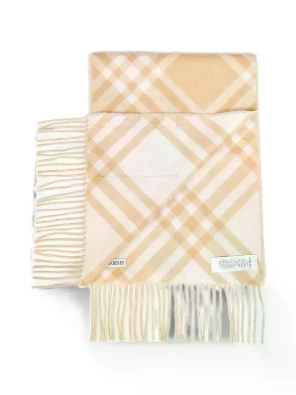 Burberry Check Cashmere Scarf - Neutrals