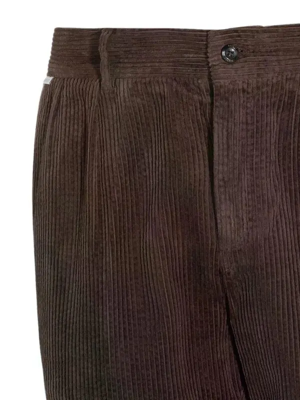 04651 / A TRIP IN A BAG Pleated Corduroy Trousers
