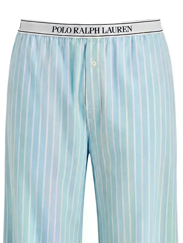 Polo Ralph Lauren Striped Logo-waistband Pajamas - Blue