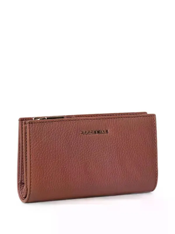 COCCINELLE Medium Metallic Logo-plaque Wallet