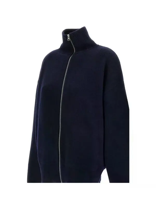 Extreme Cashmere Zip-up High-neck Cardigan