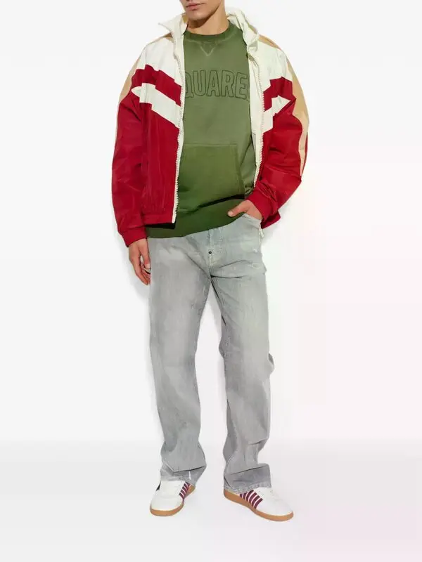 Dsquared2 Chevron-patterned High-neck Bomber Jacket