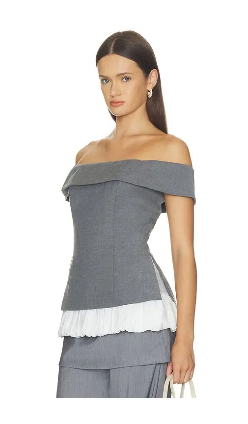 MAUDE CLUB Ivy Top In . Also - Grey
