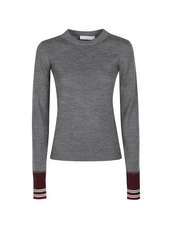 IRO PARIS Muse Contrast-cuff Sweater - Grey
