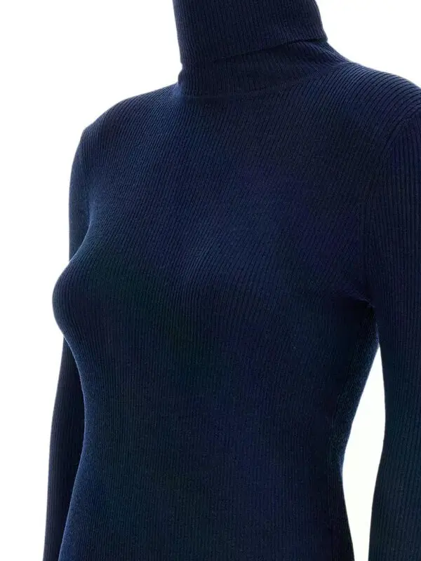 IRIE' Ribbed-knit Roll-neck Sweater - Blue