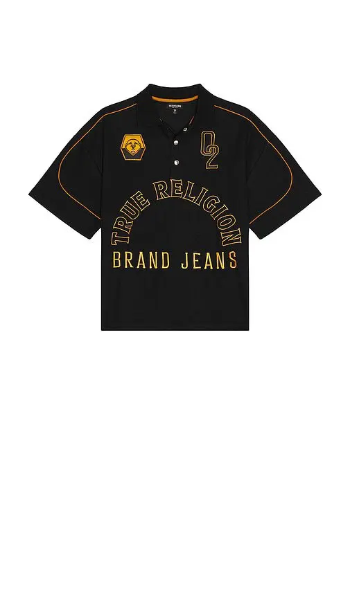 True Religion Multi Logo Oversized Polo In . Also