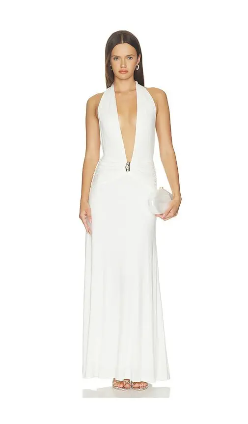 Superdown Lainee Halter Maxi Dress In . Also