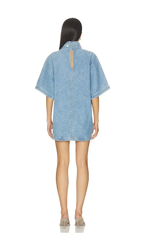 AGOLDE Kembra Denim Dress With Scarf Detail - Blue