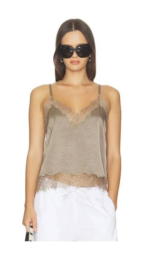 Citizens Of Humanity Lace Trimmed Cami Top In . Also - Chocolate