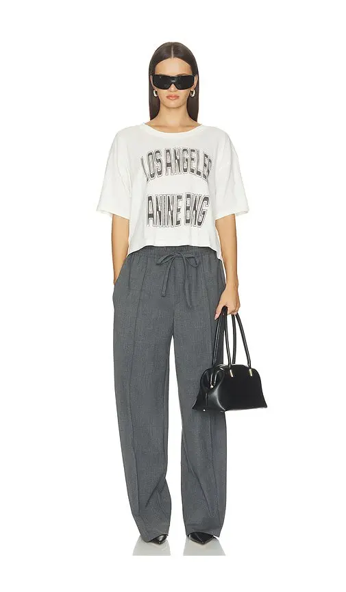 ANINE BING Johnny Cropped Tee