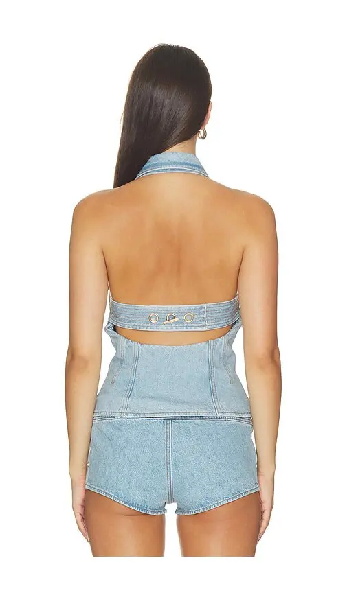 Cult Gaia Jill Sweater Top - Blue