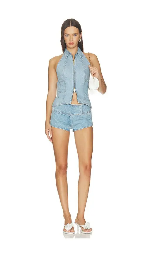 Cult Gaia Jill Sweater Top - Blue