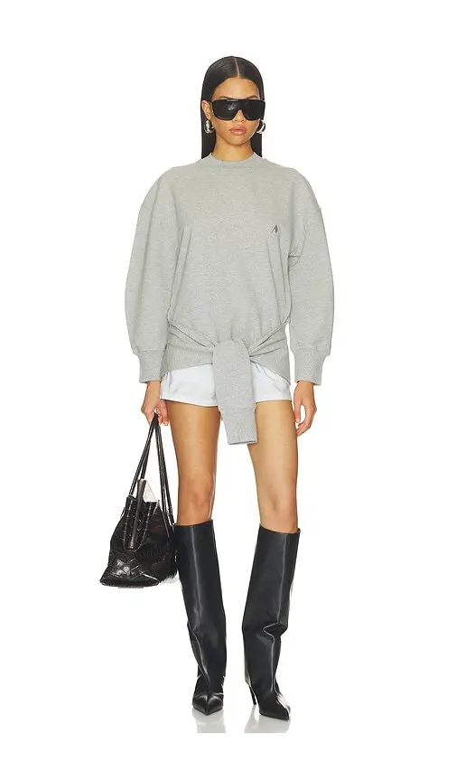 Attico Fleece Tie Sweatshirt