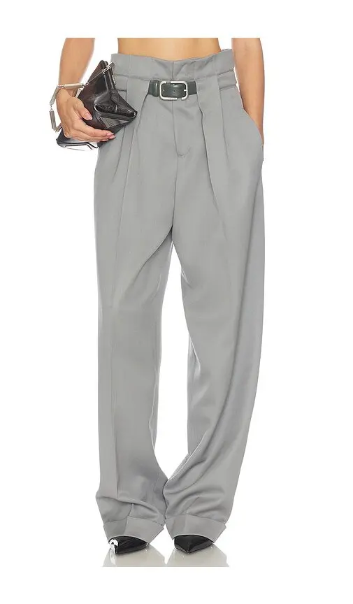 Attico Long Belted Pant In . Also - Grey