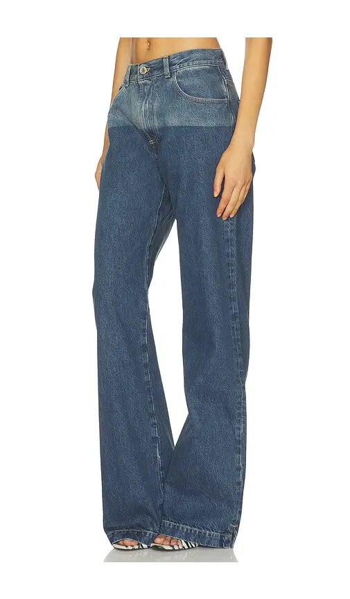 Attico Washed Straight Leg Jeans