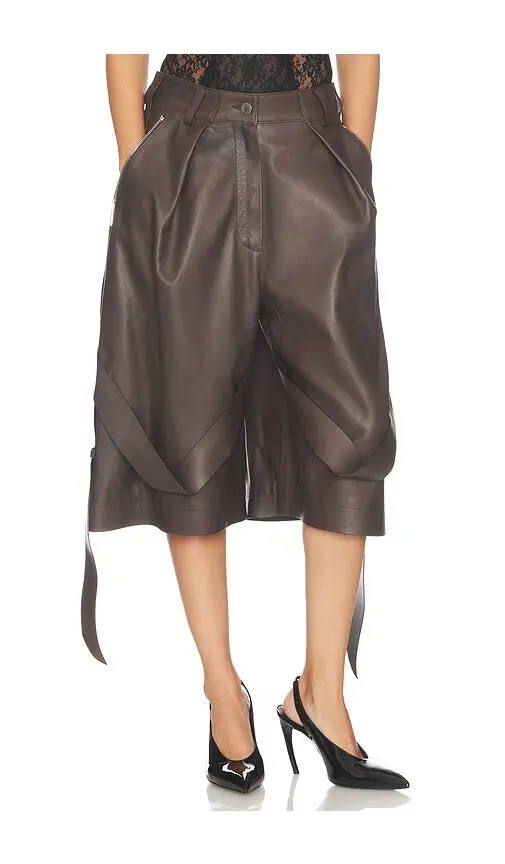 Attico Baggy Leather Pant In . Also