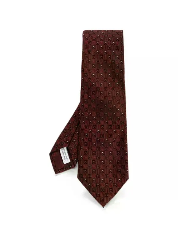 FERRAGAMO Gancini Jacquard Silk Tie