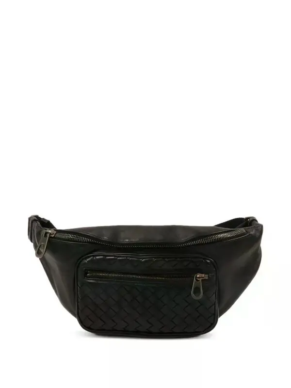 Bottega Veneta Intrecciato Leather Belt Bag - Black